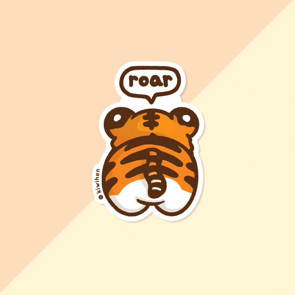 Corgi Vinyl Sticker Tiger Booty – Kiwihen Design